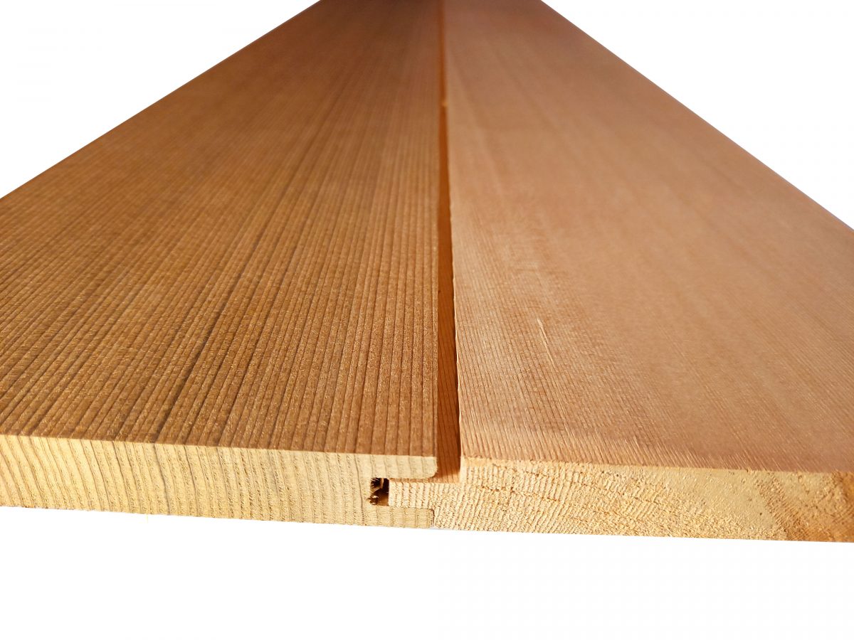 Cederpanel passar fint som Panel, Fondvägg och Bastu - Cederträ i Väst